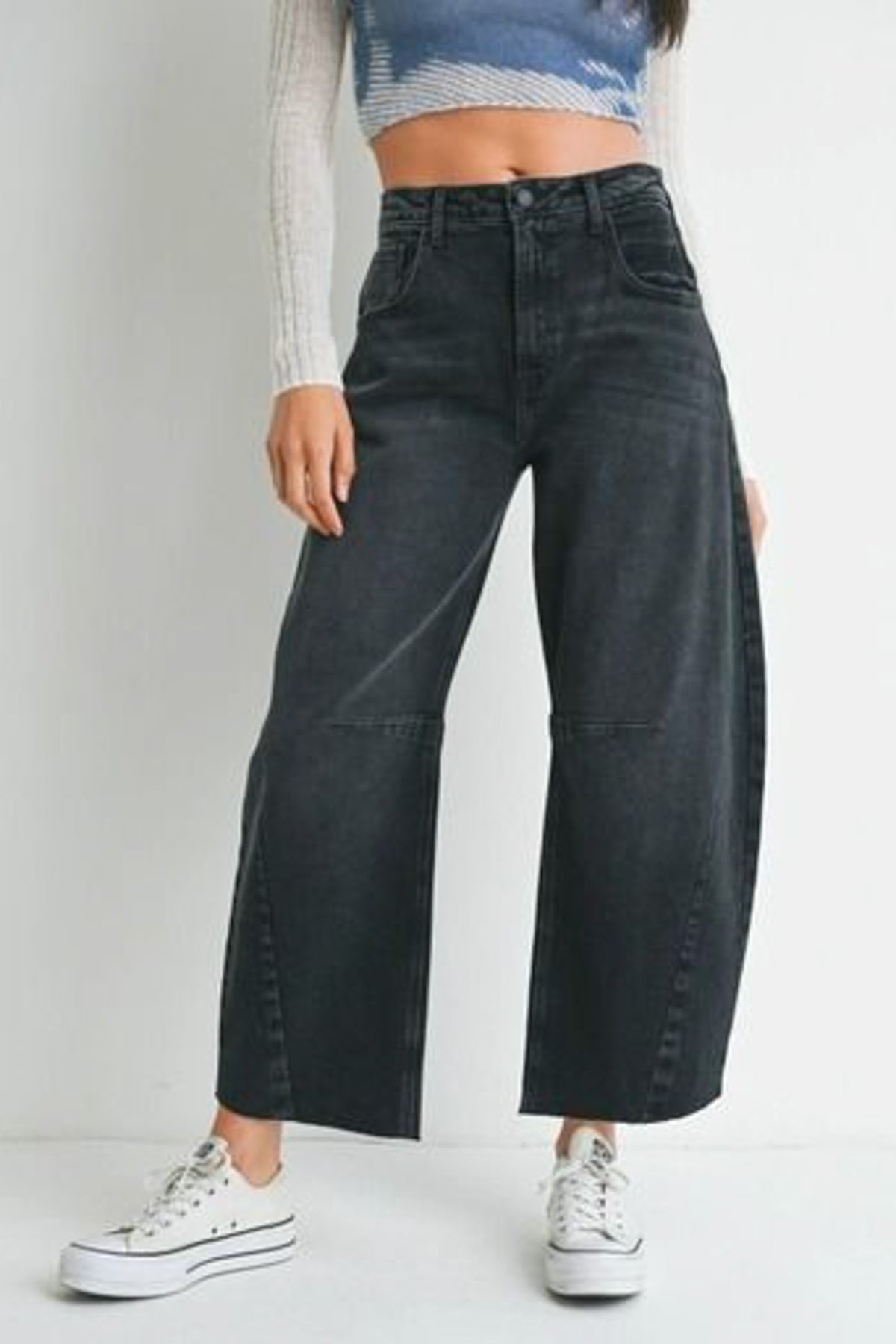 Washed Black Abel Barrel Jeans *24-31* | Women’s Clothing | Personify ...