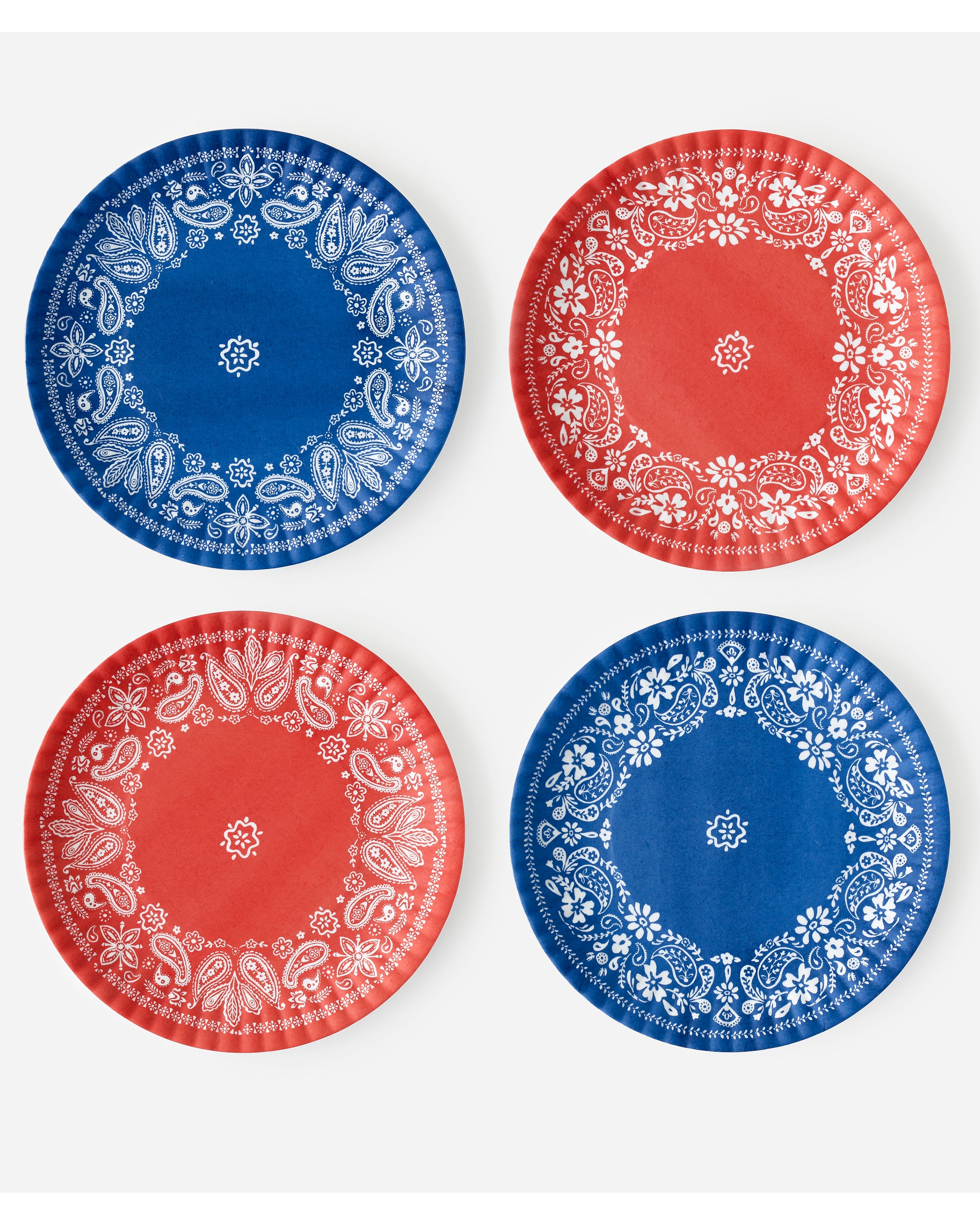 Americana Bandana Melamine Paper Plate Set | Home Goods | Personify ...