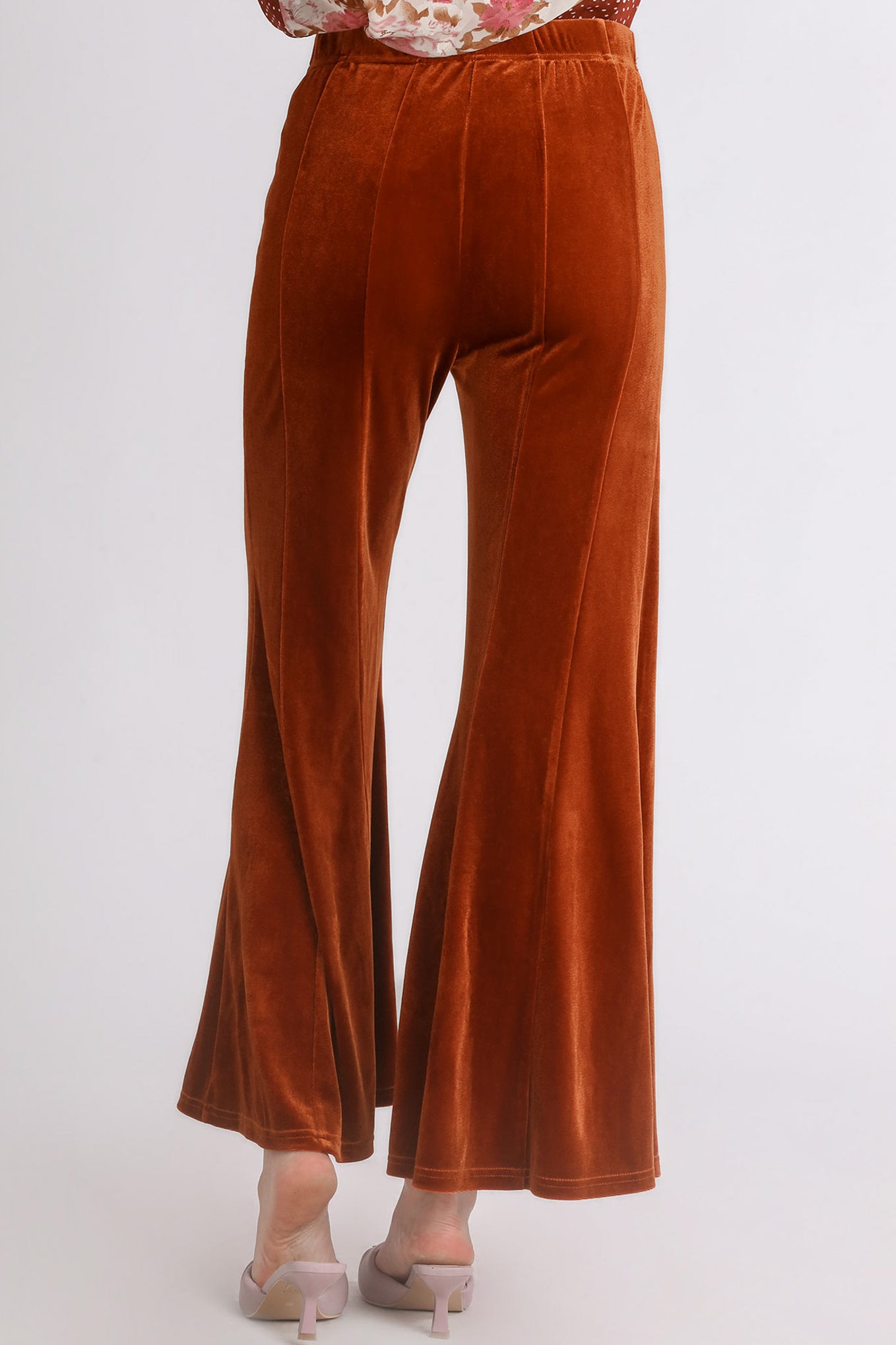 Felicity Burnt Orange Velvet Flares *S-L* | Women's Clothing ...