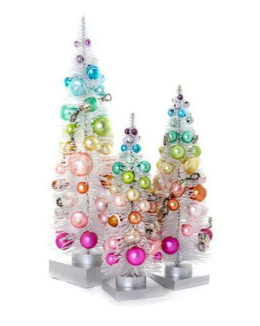 White Bottlebrush Rainbow Baubled Trees | Holiday | Personify ...