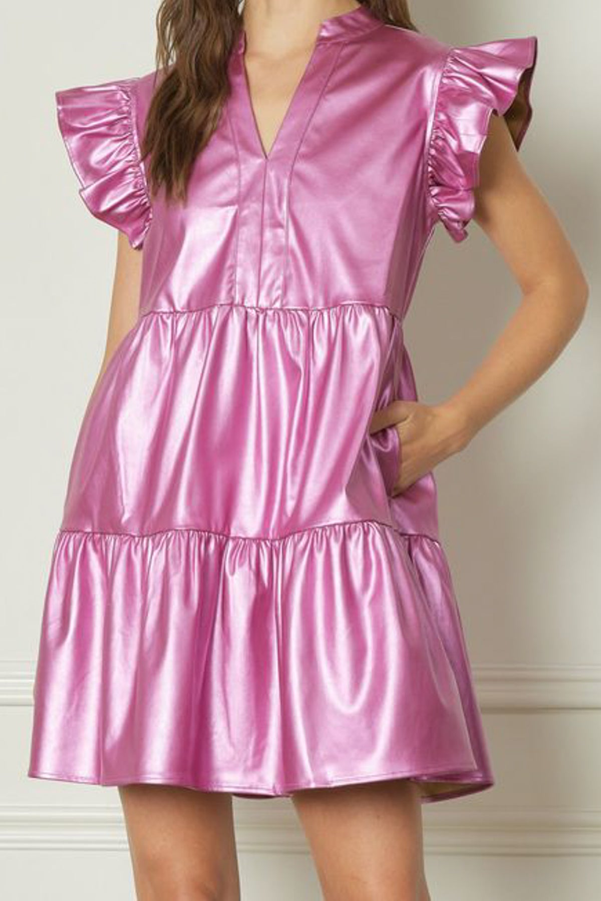Robbie Pink Metallic Dress *S-2X* | Women's Clothing | Personify ...