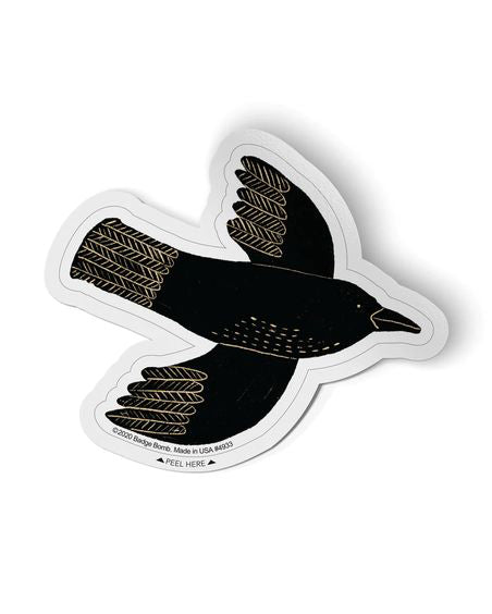 Black Raven Sticker | Paper + Desk | Personify – Personify Shop
